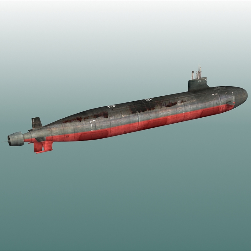 3ds max uss seawolf ssn-21 submarine