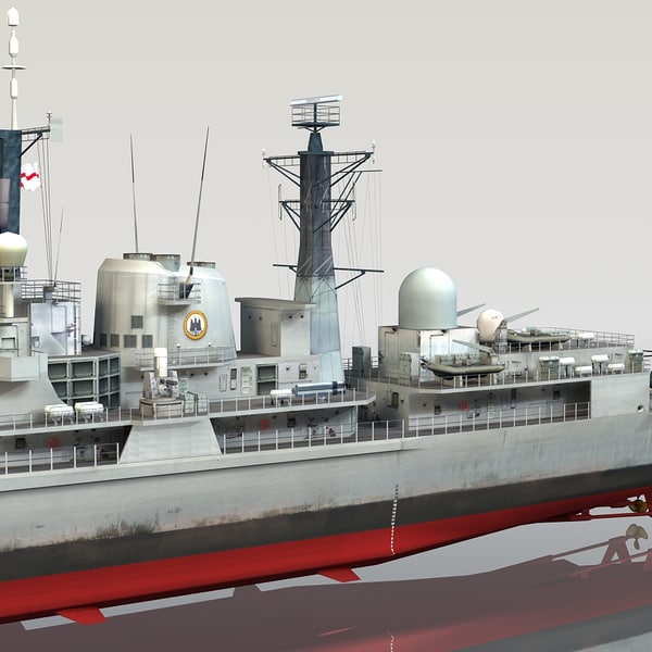 hms edinburgh d97 type 3d model