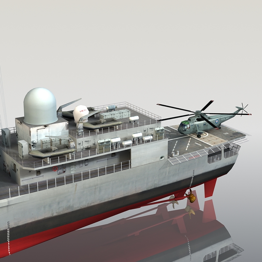hms edinburgh d97 type 3d model