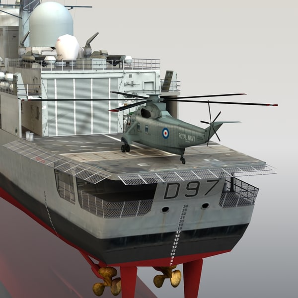 hms edinburgh d97 type 3d model