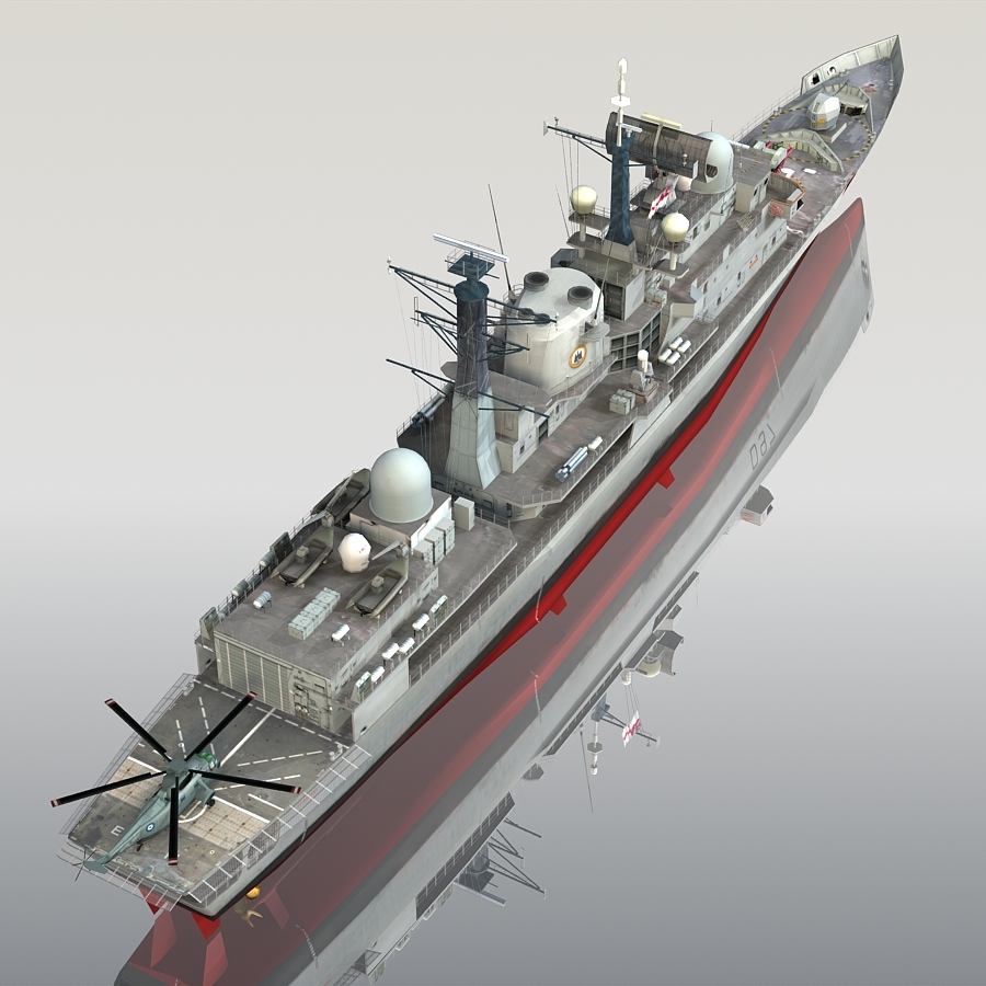 hms edinburgh d97 type 3d model