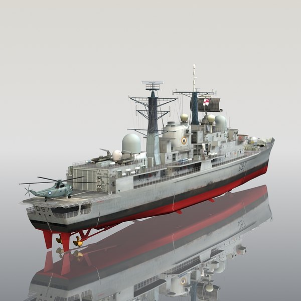hms edinburgh d97 type 3d model
