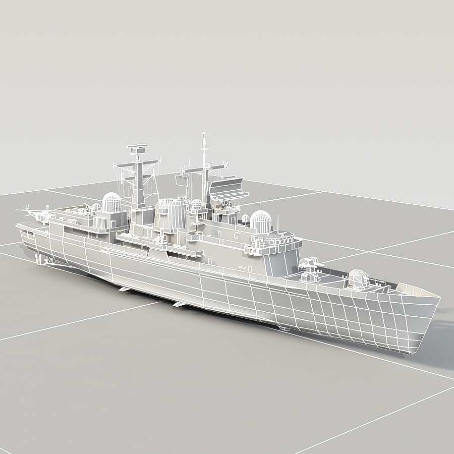 hms edinburgh d97 type 3d model
