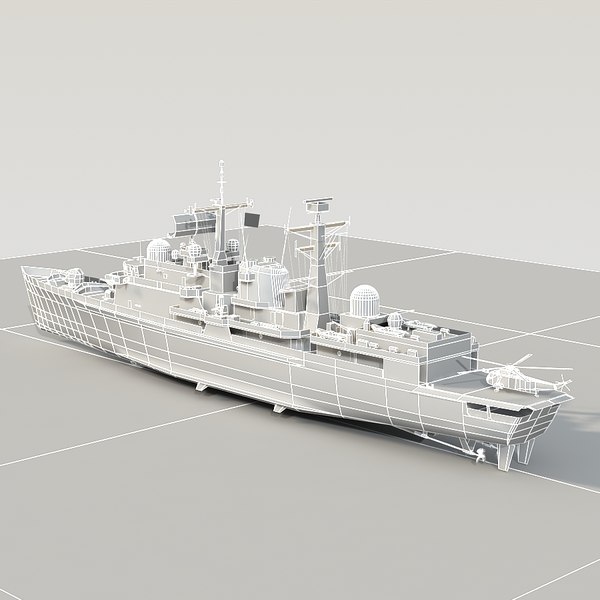 hms edinburgh d97 type 3d model