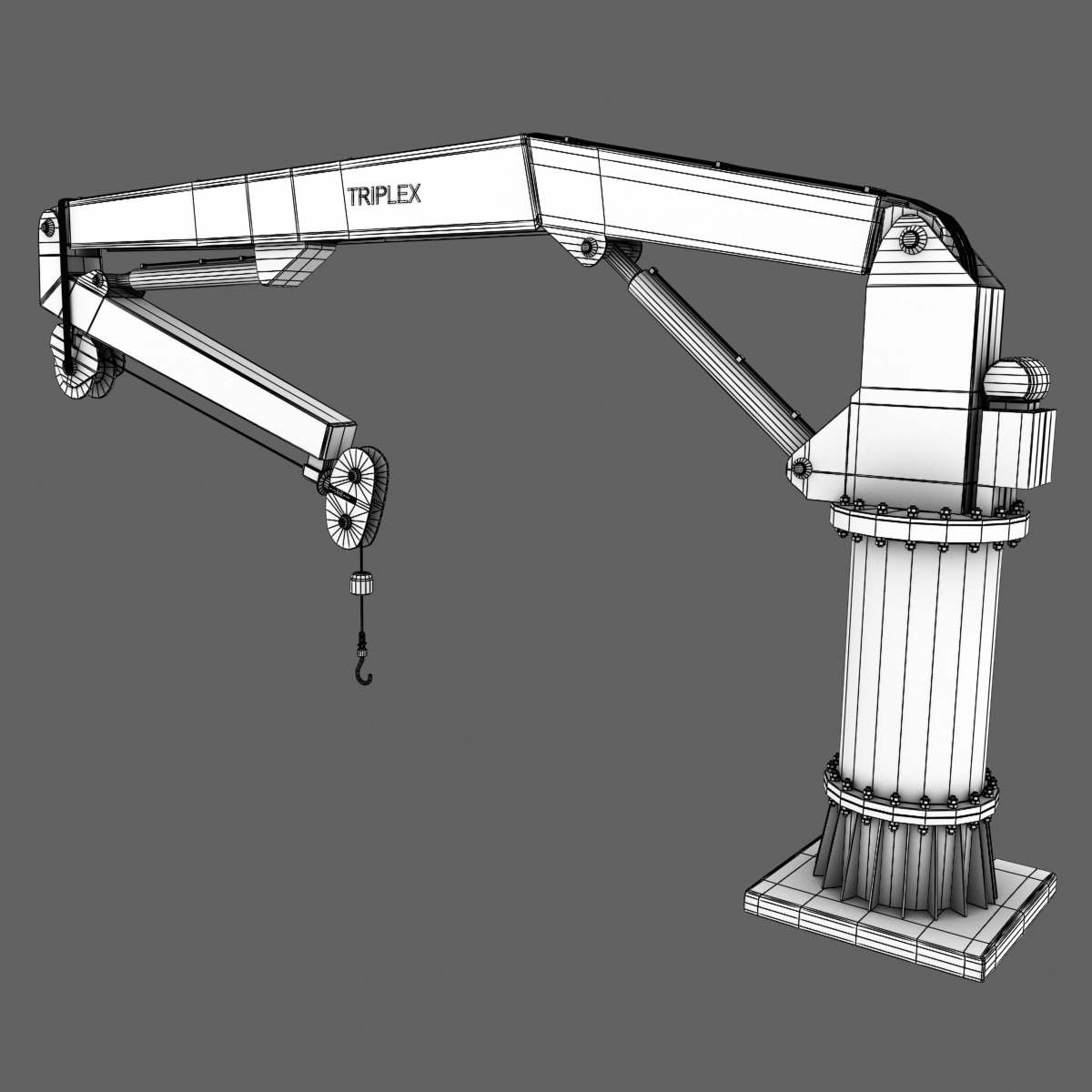 3dsmax deck crane