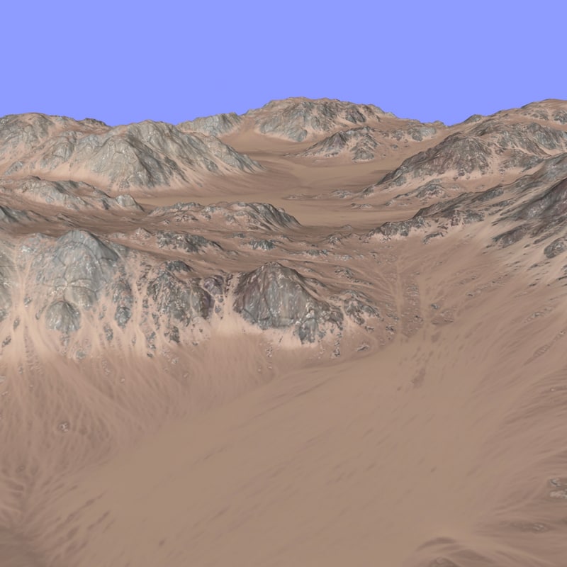 landscape terrain desert 3d model