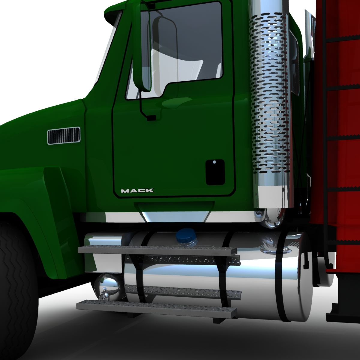 mack truck logger 3d model