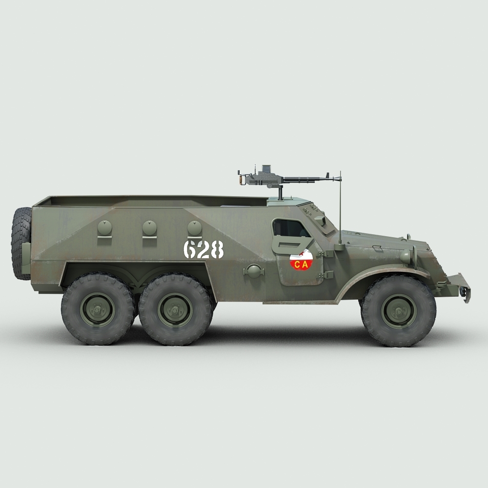 soviet btr 152 armored personnel 3d model