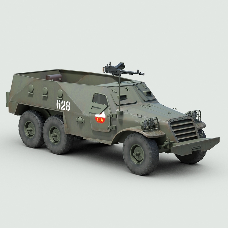 soviet btr 152 armored personnel 3d model