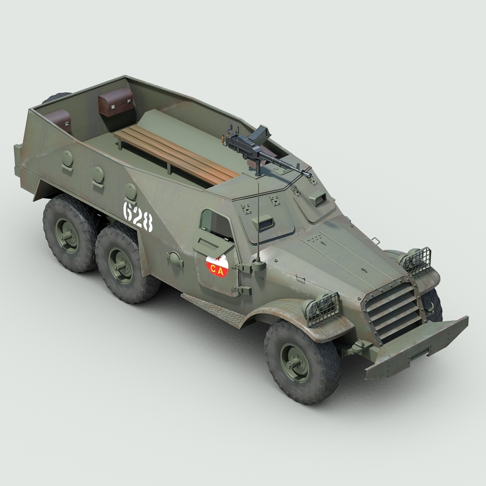 soviet btr 152 armored personnel 3d model
