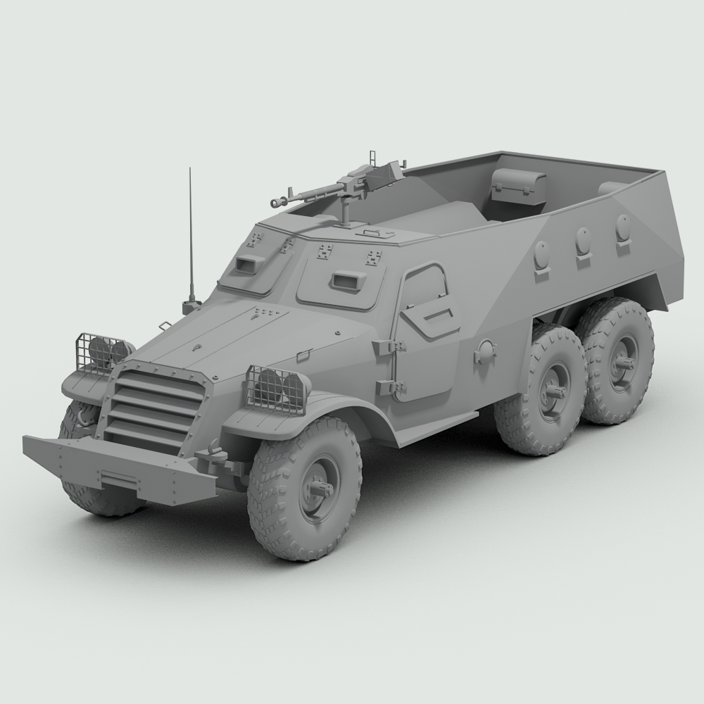 soviet btr 152 armored personnel 3d model