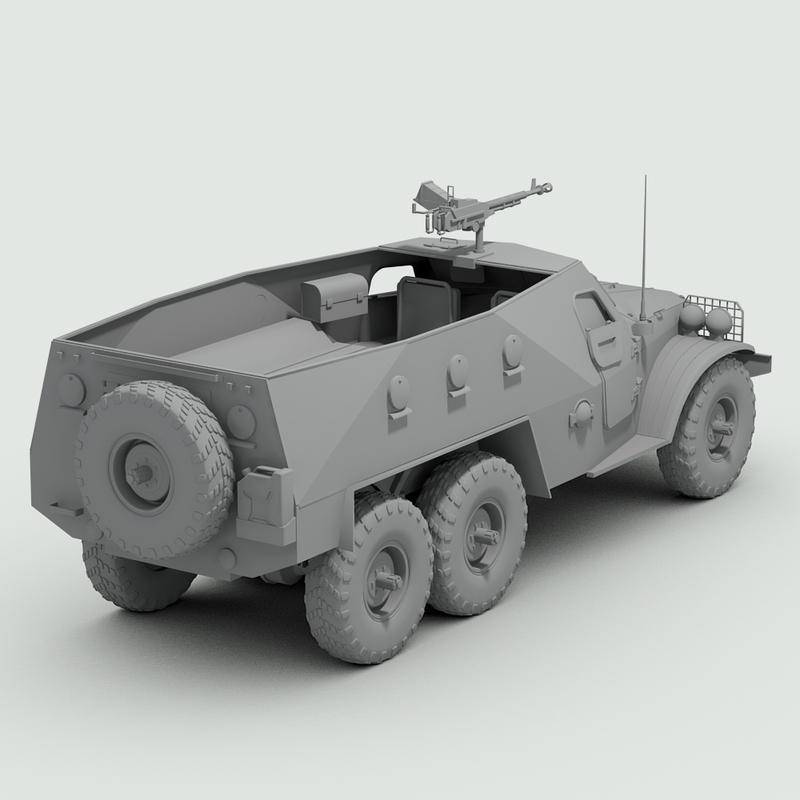 soviet btr 152 armored personnel 3d model