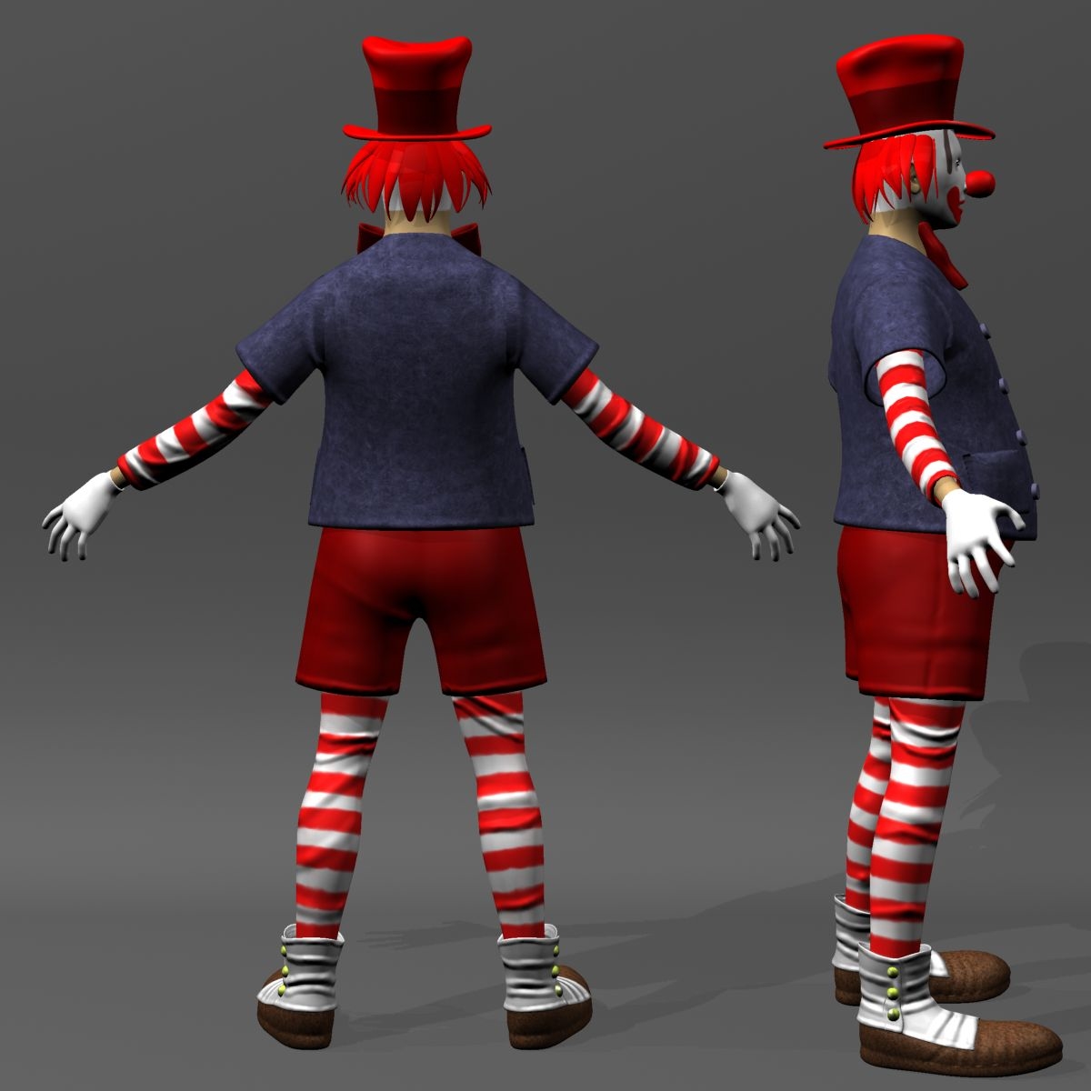 3dsmax clown man human