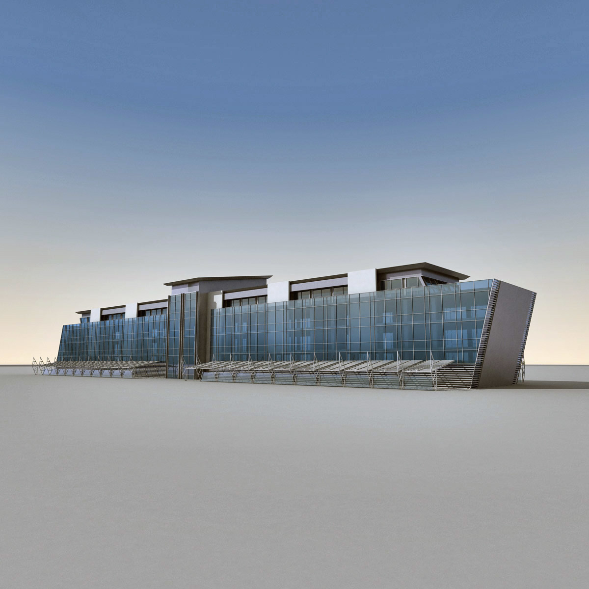 3d model modern building