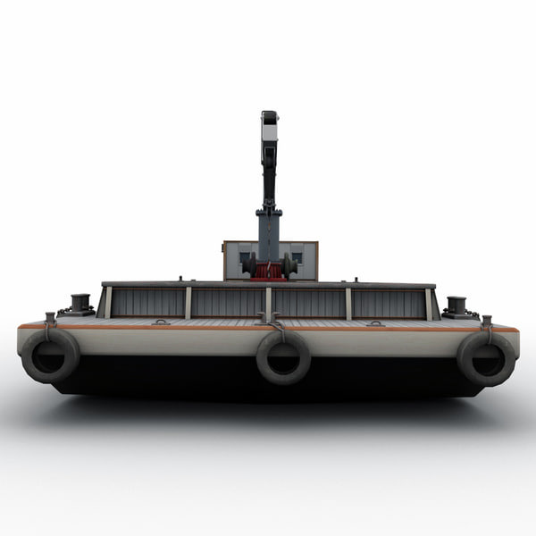 3d barge deck crane model