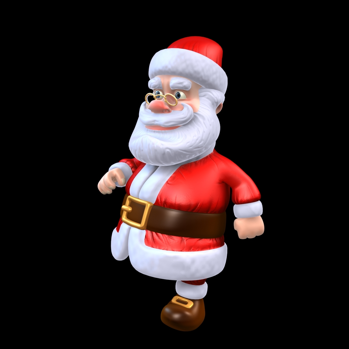 3d max cartoon character santa claus
