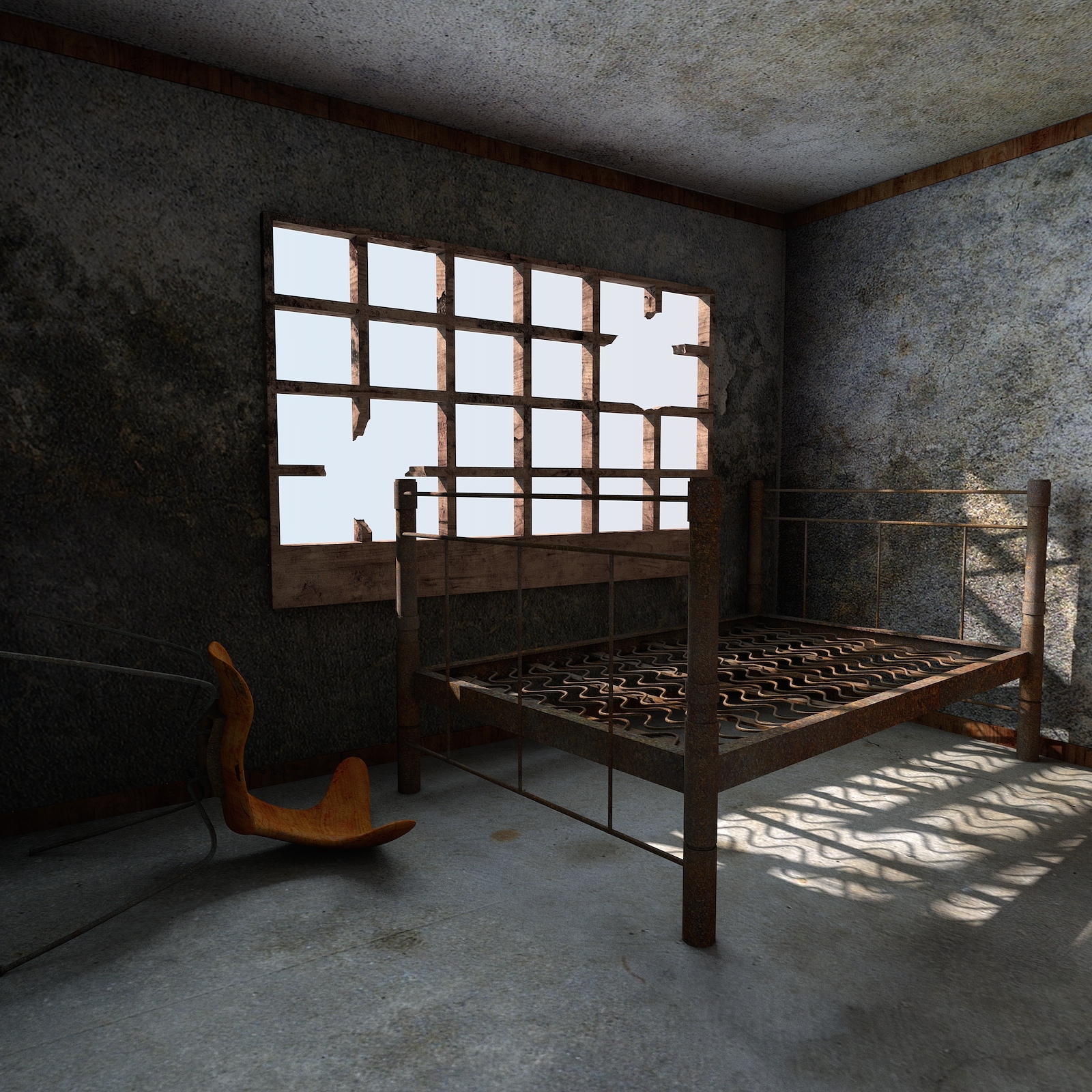3d abandoned room interior model
