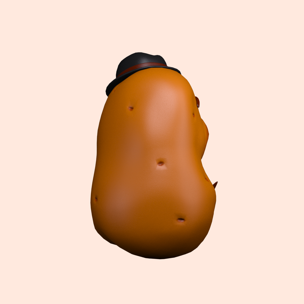3d cartoon character potato model