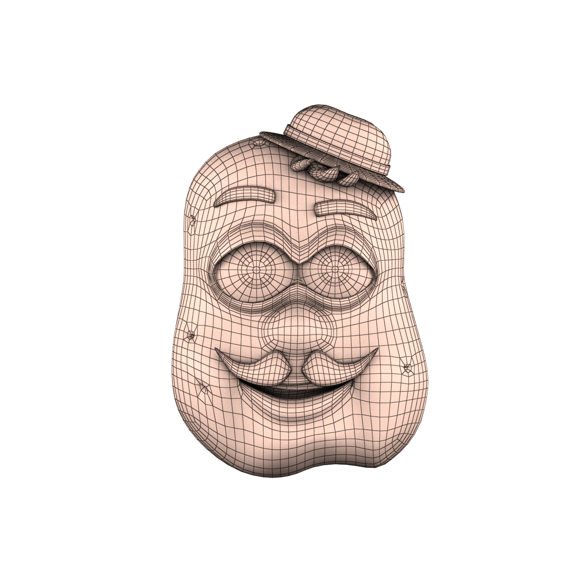 3d cartoon character potato model