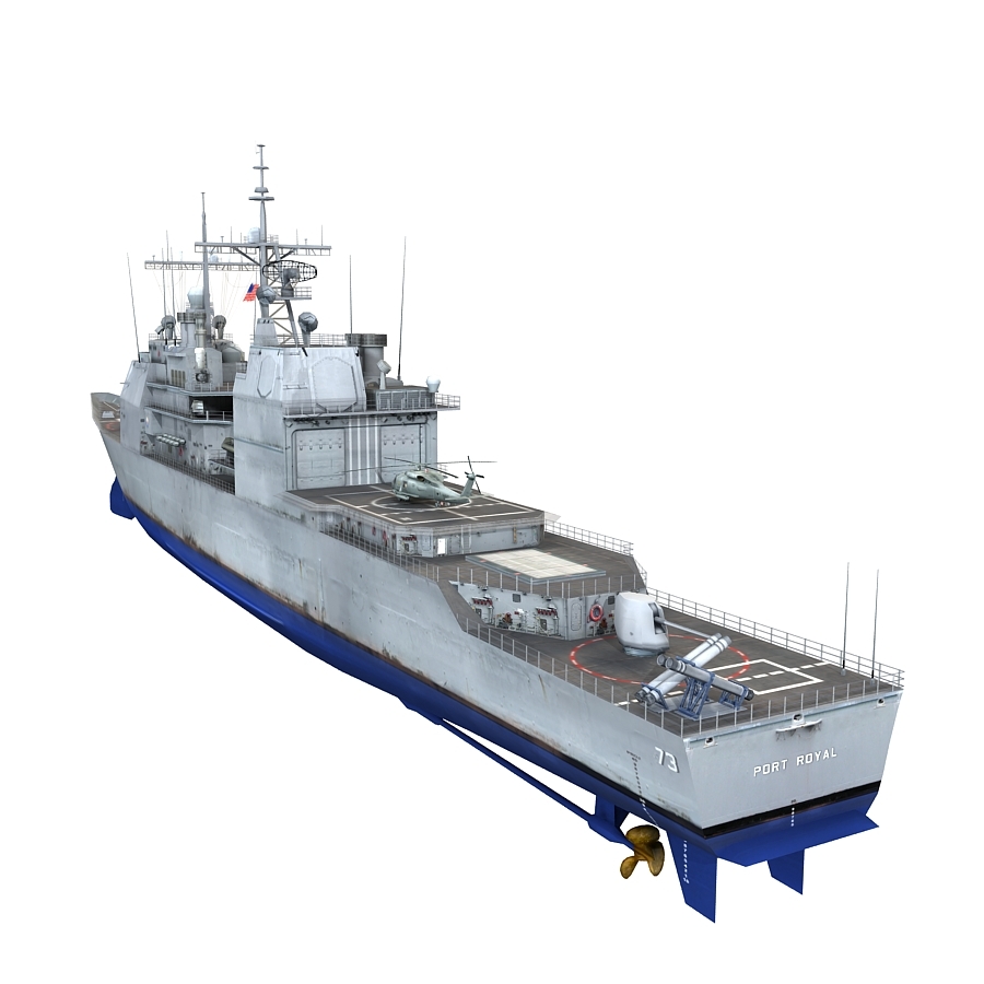 3d model uss port royal cg-73