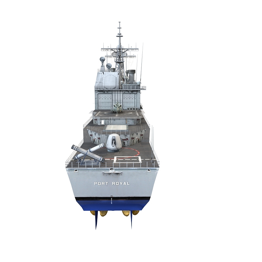 3d model uss port royal cg-73