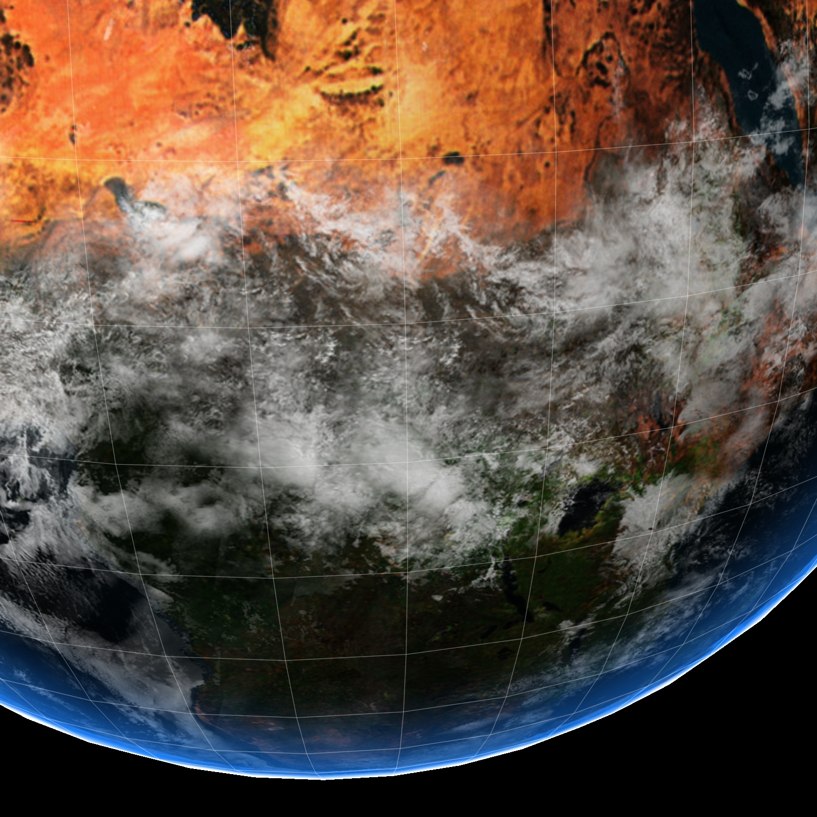 3d model city lights earth surface