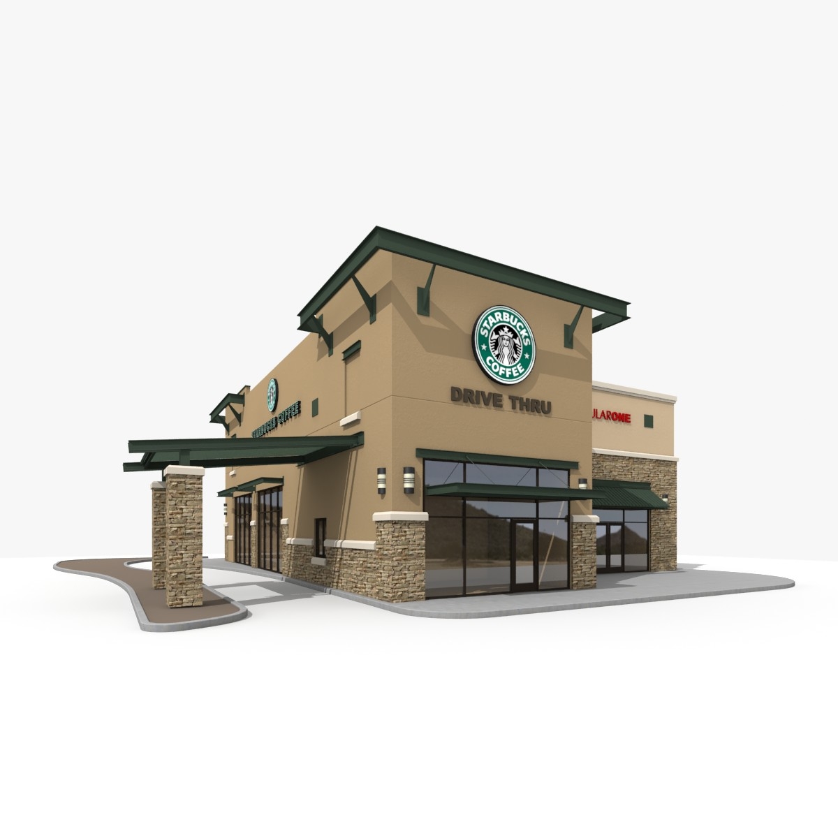 3d model starbucks restaurant