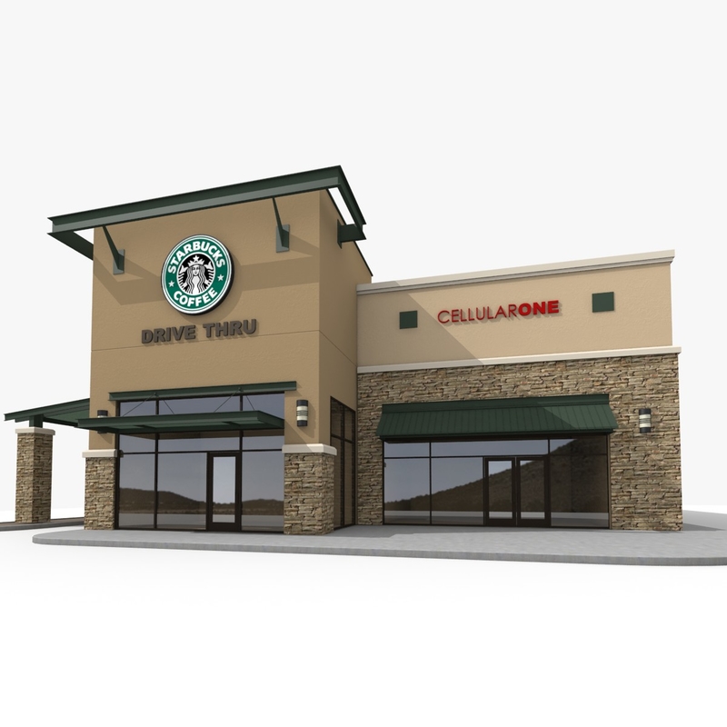 3d model starbucks restaurant