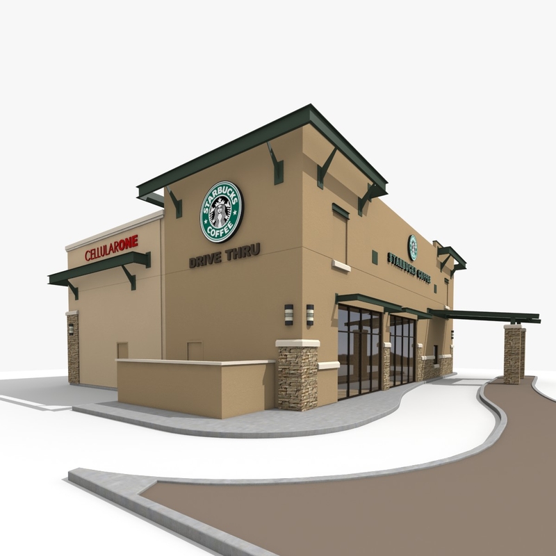 3d model starbucks restaurant