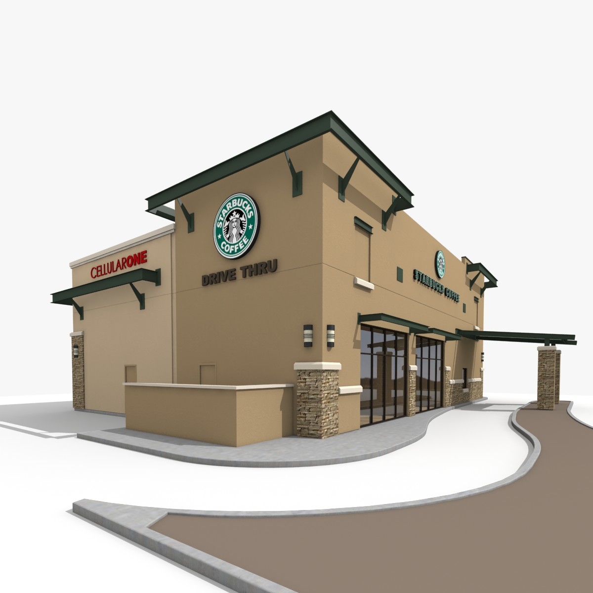 3d model starbucks restaurant