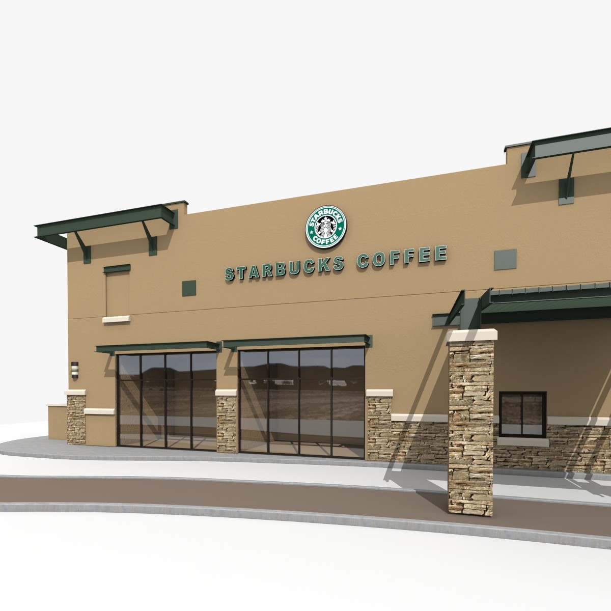 3d model starbucks restaurant