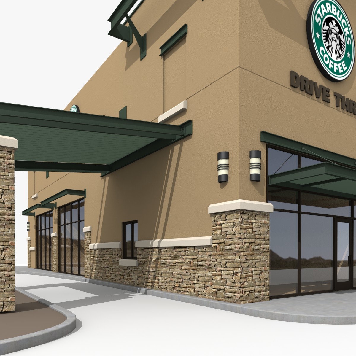 3d model starbucks restaurant
