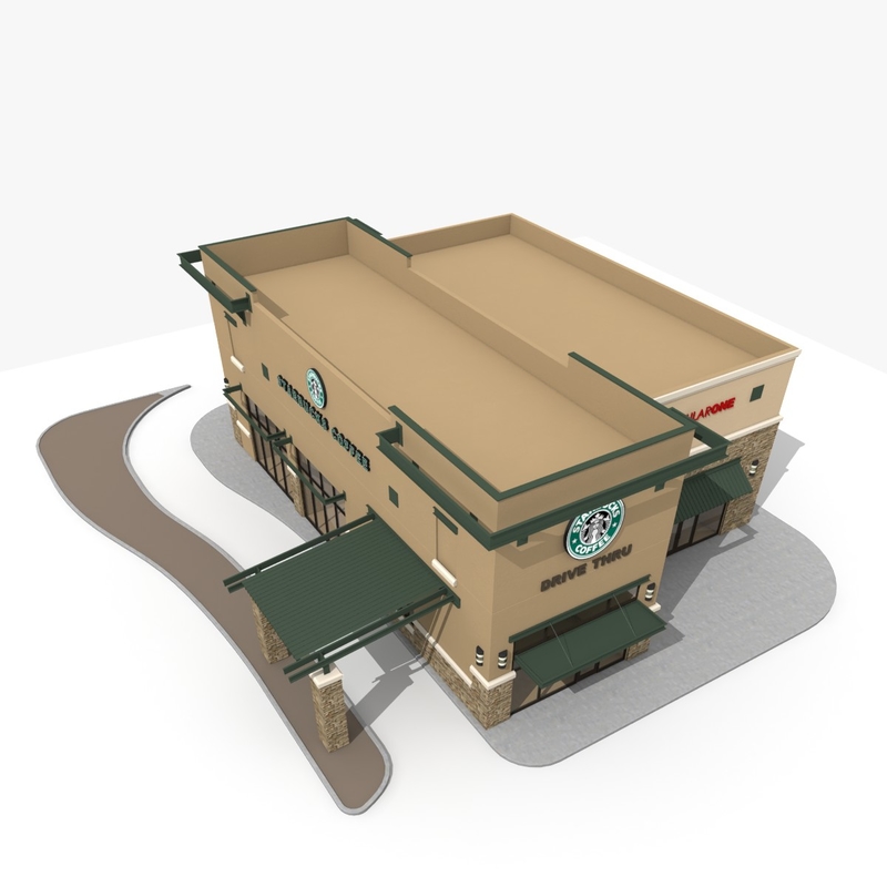 3d model starbucks restaurant