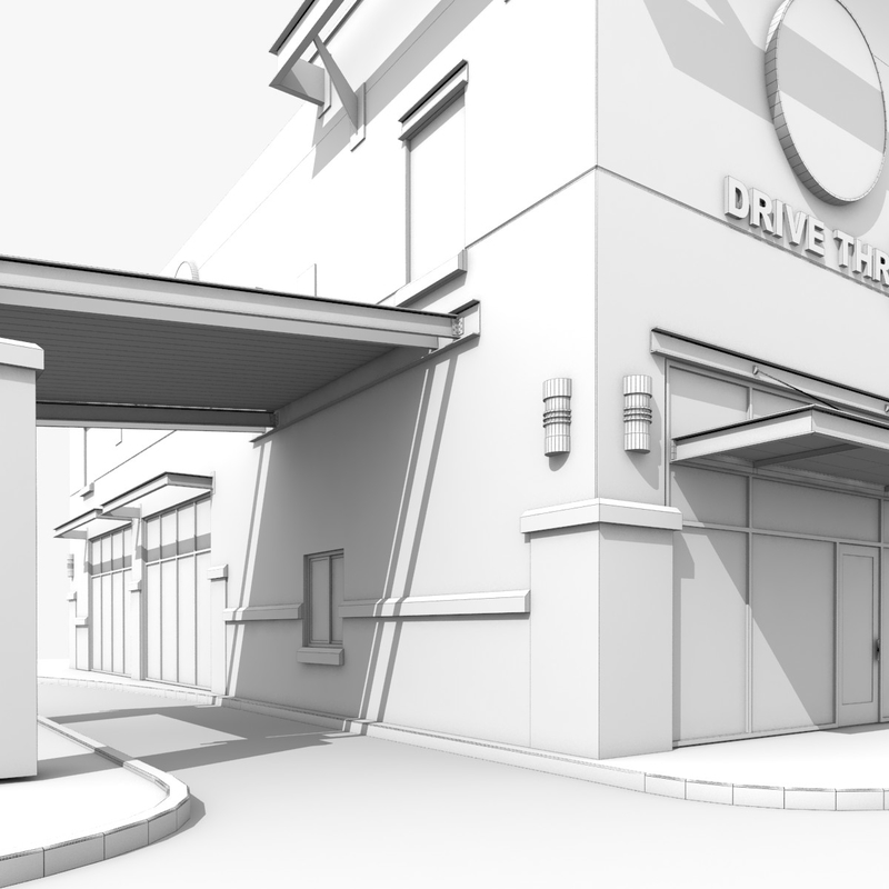 3d model starbucks restaurant