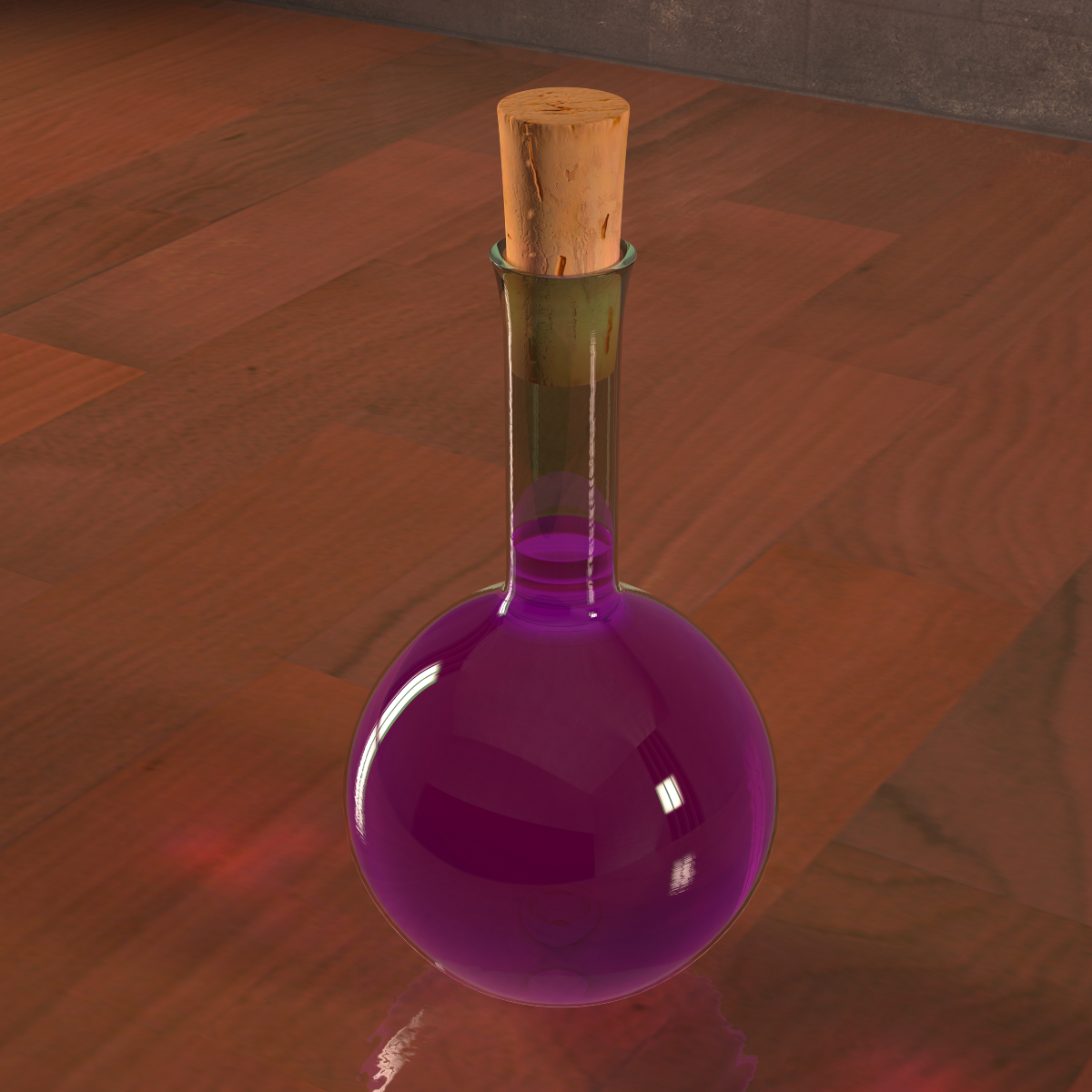 3d magic potion bottle