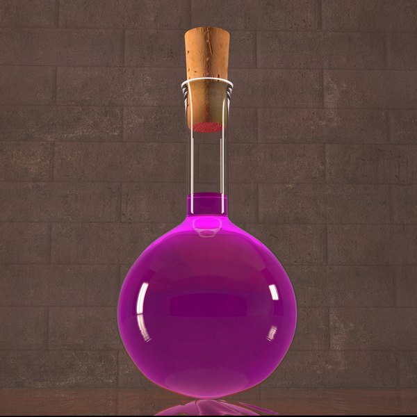 3d magic potion bottle