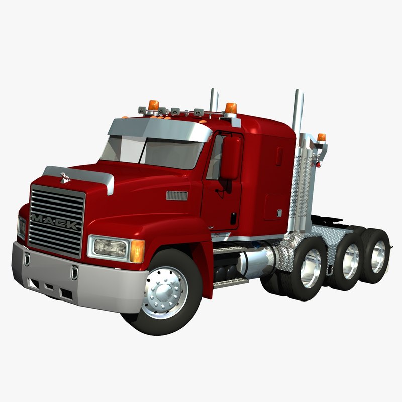 3d mack ch truck heavy model