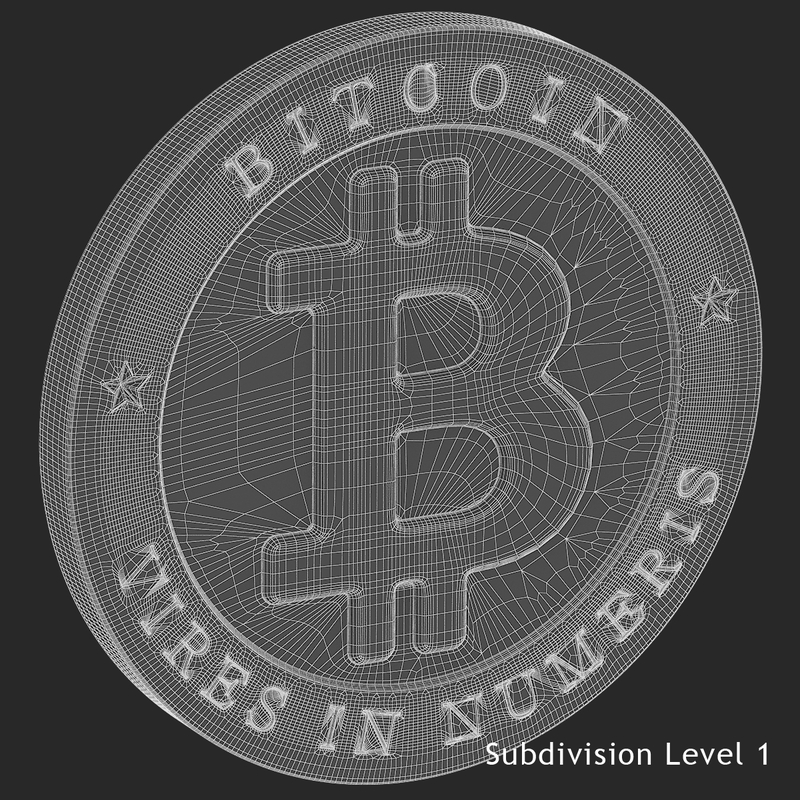 bitcoin coin 3d 3ds