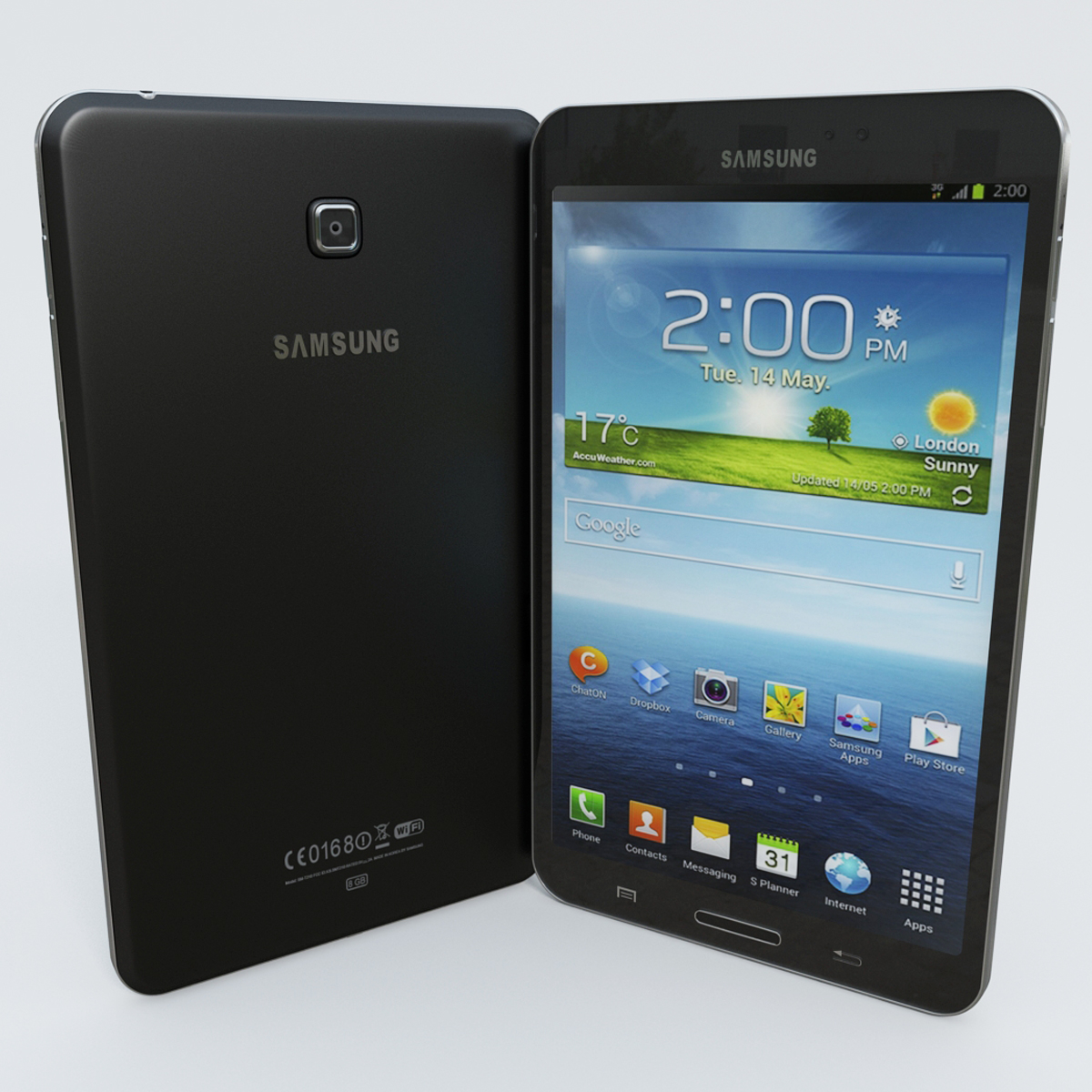 3d realistic samsung galaxy tab