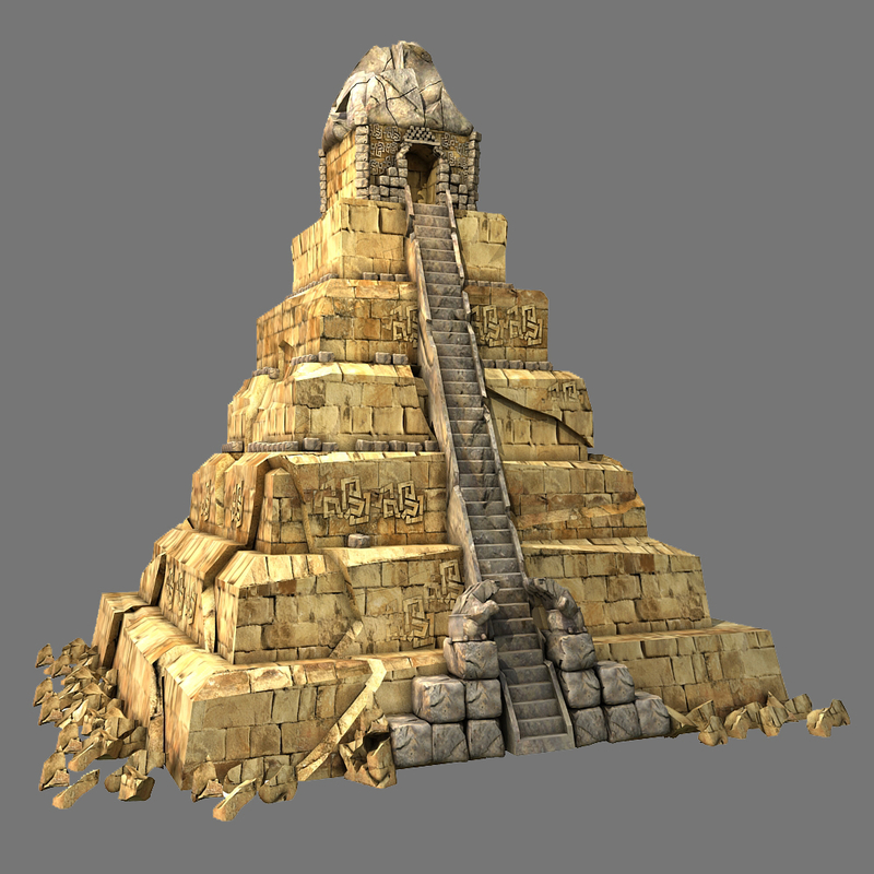 aztec pyramid 3d