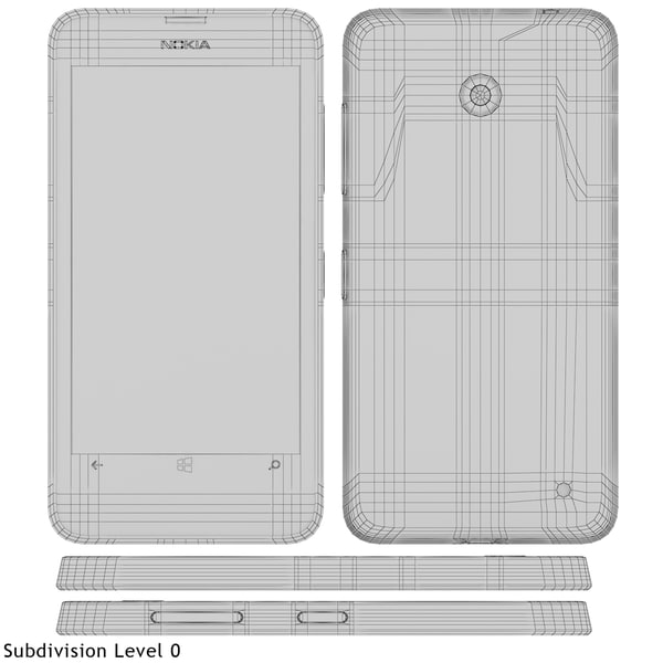 realistic nokia lumia 630 3d 3ds