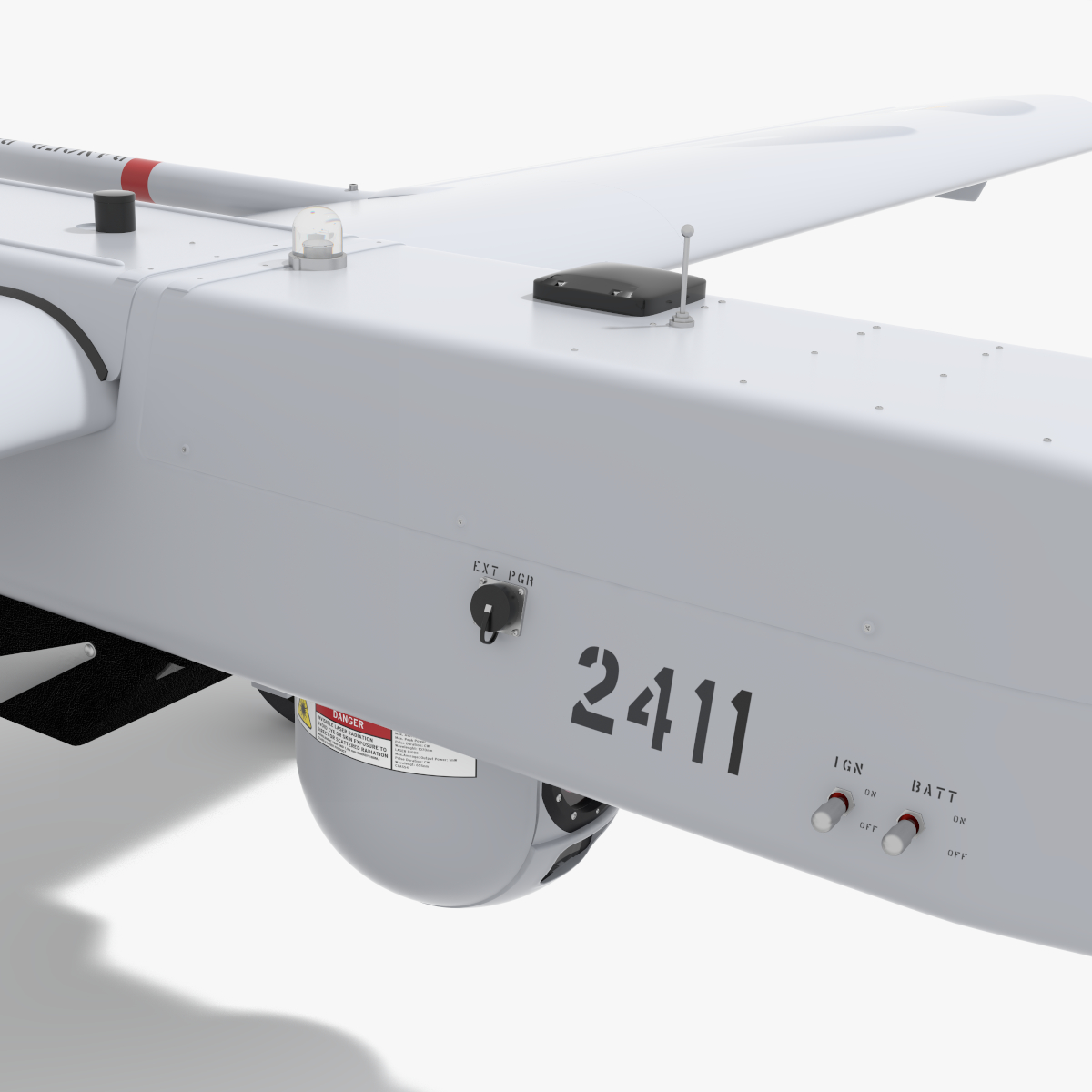 rq-7 shadow 200 unmanned 3d c4d