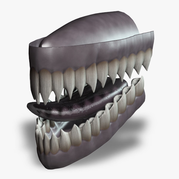 rigged teeth 3d model