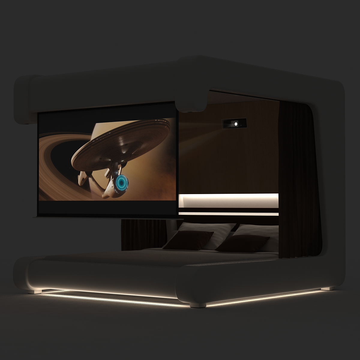 futuristic bed 3ds