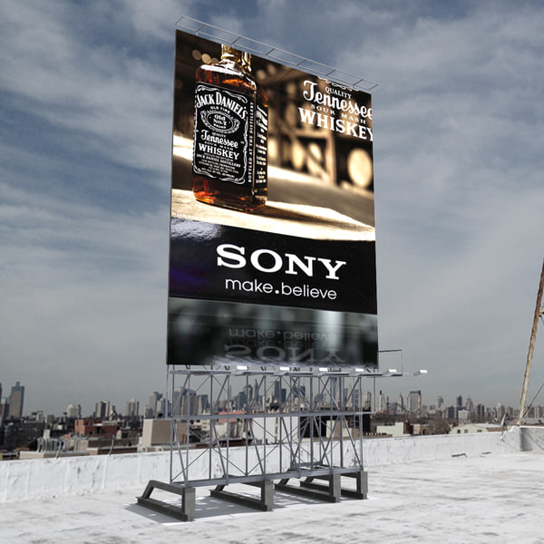 roof billboard obj