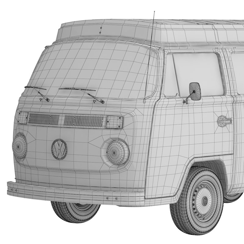 volkswagen t2 3d max