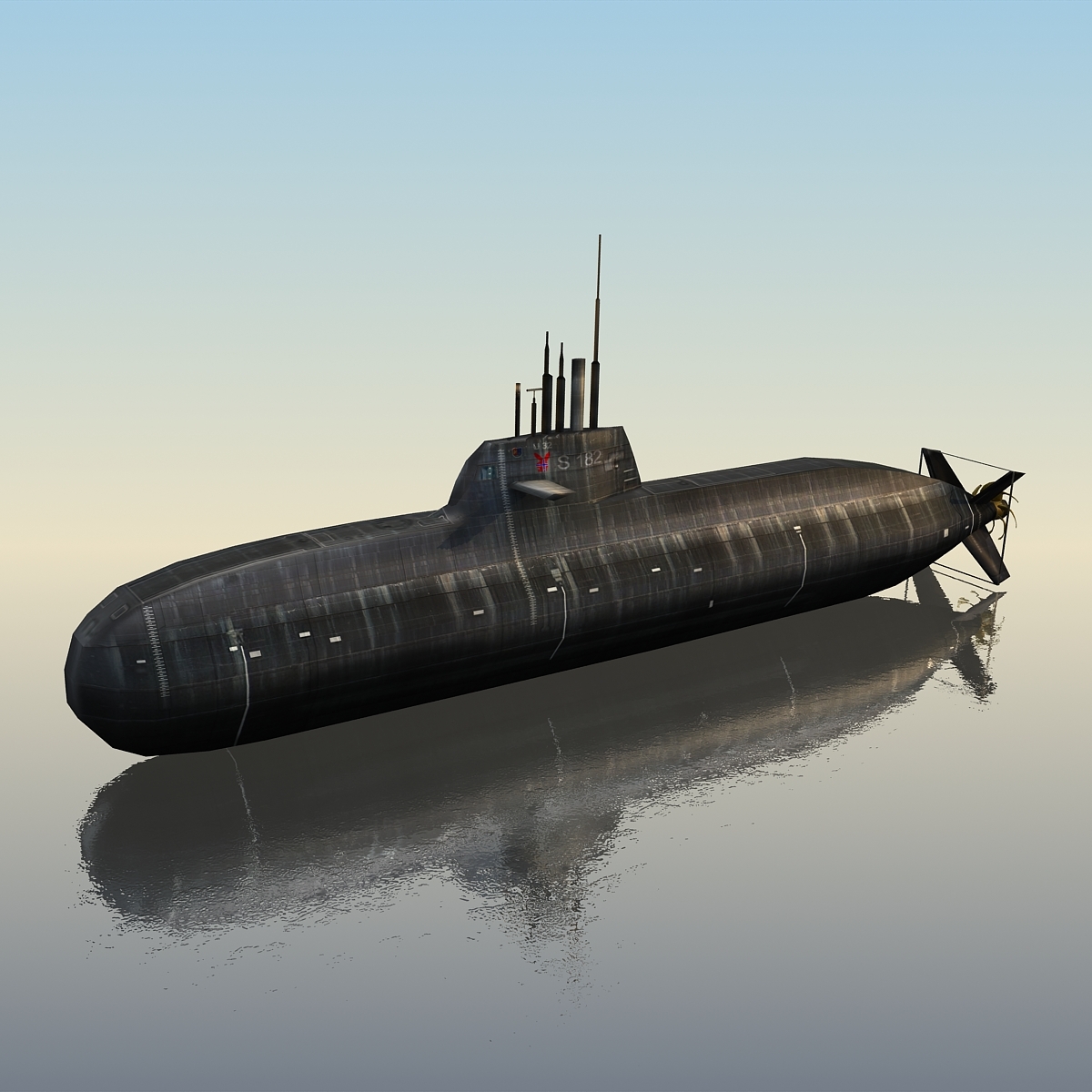 3d type 212 sub u-32 model