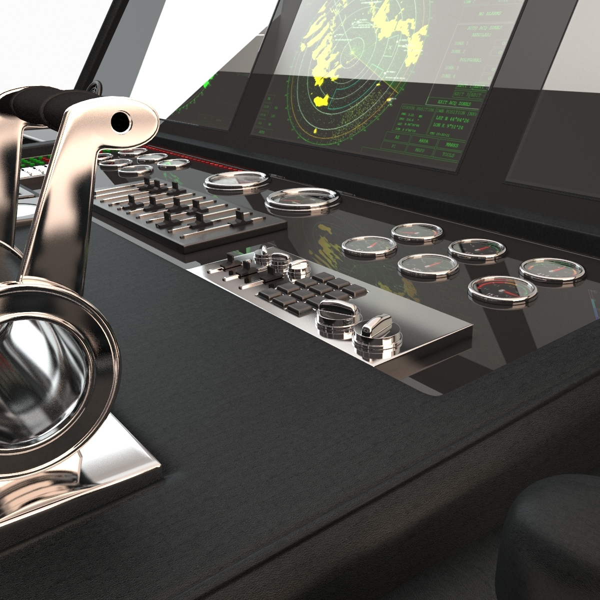 yacht control panel 3d max