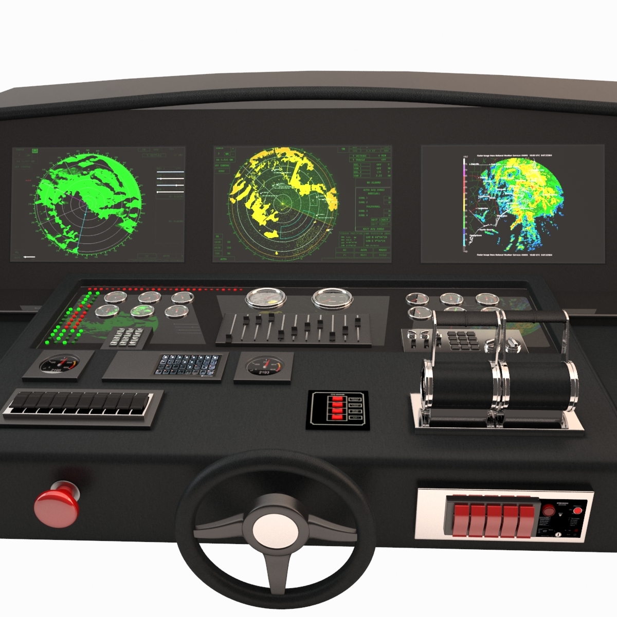 yacht control panel 3d max