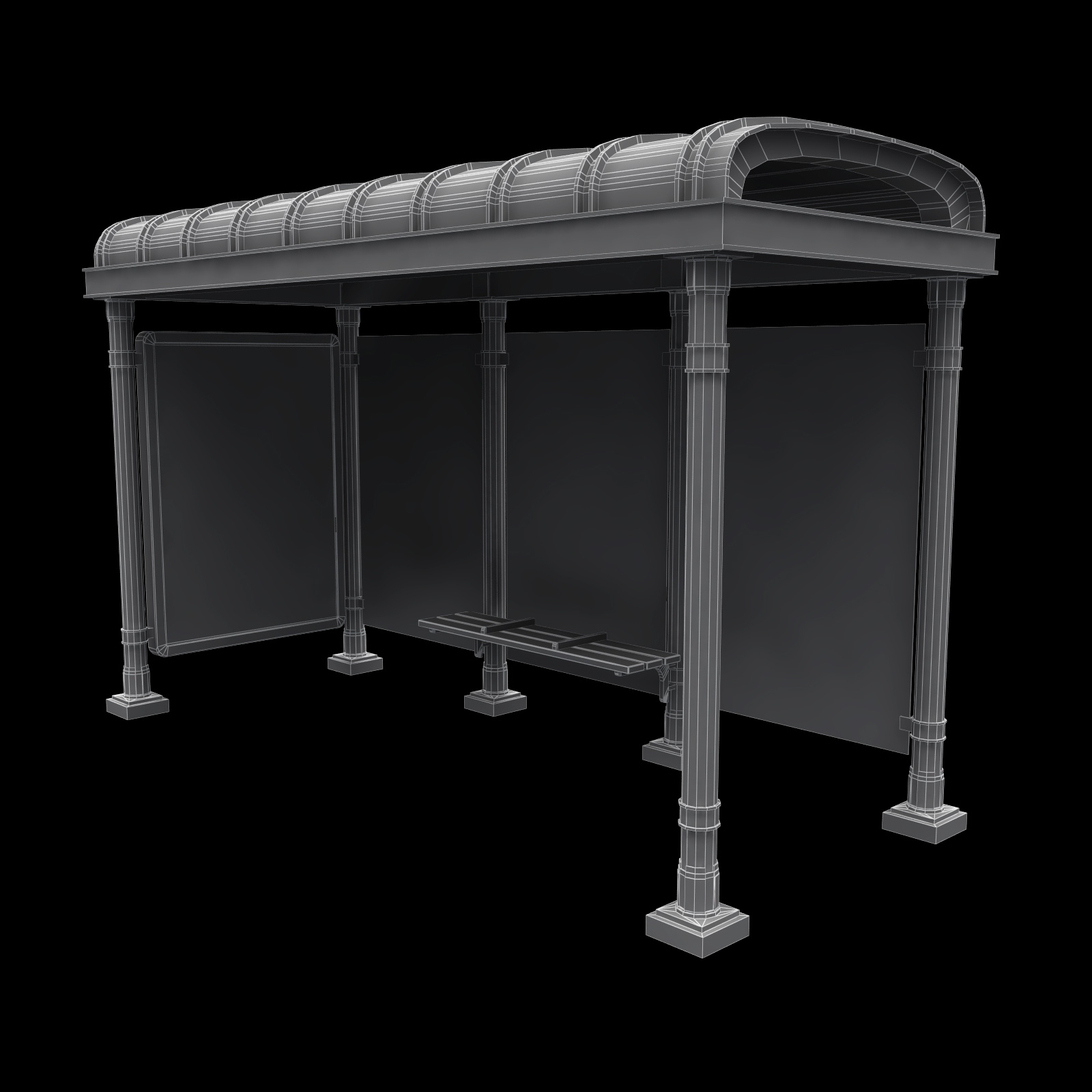 3d bus stop model